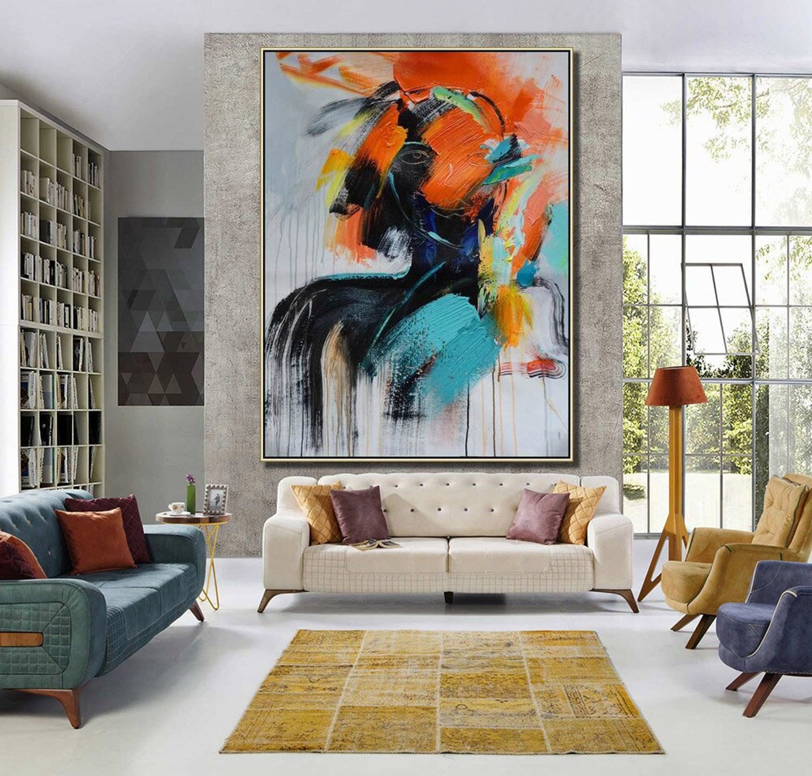 Large Abstract Painting, Original Abstract Painting, Hand Painted ...