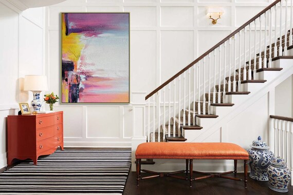 Original Hand painted canvas art painting Wall Art Abstract | Etsy