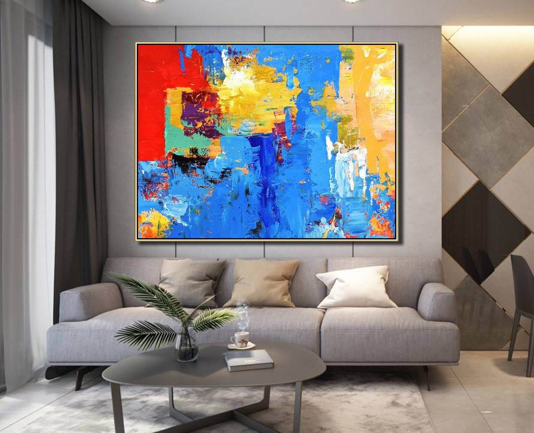 Large Abstract Painting, Extra Large Texture Abstract Art, Hand Painted ...