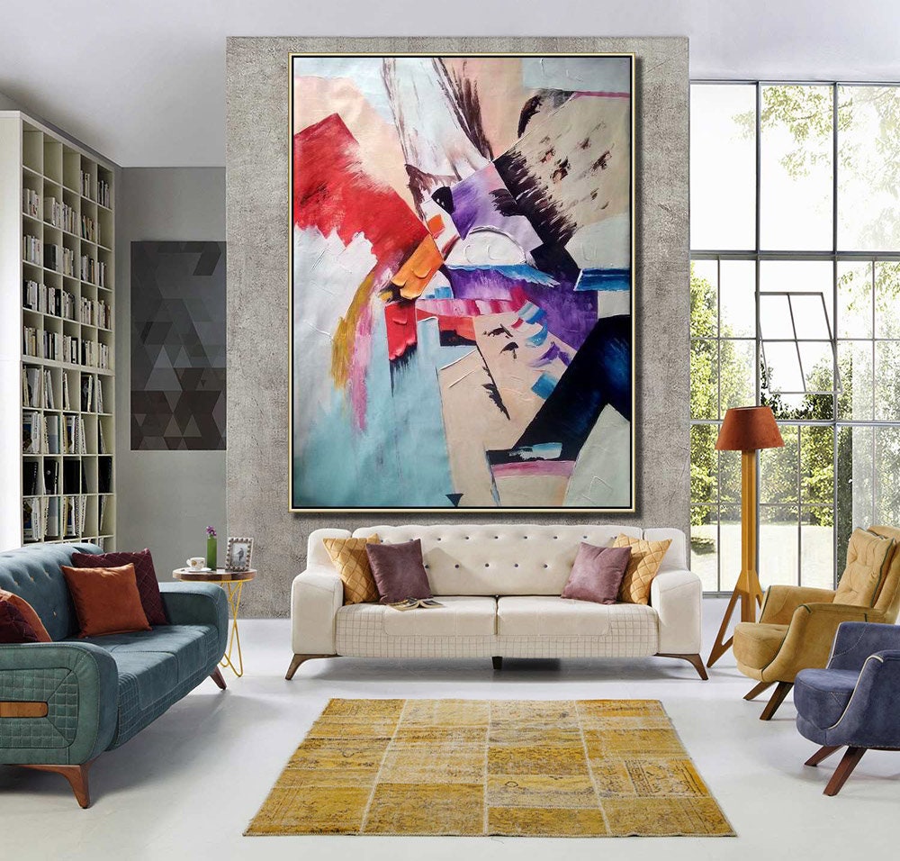 Abstract Painting, Custom Original Oil Painting, Hand Painted Canvas ...
