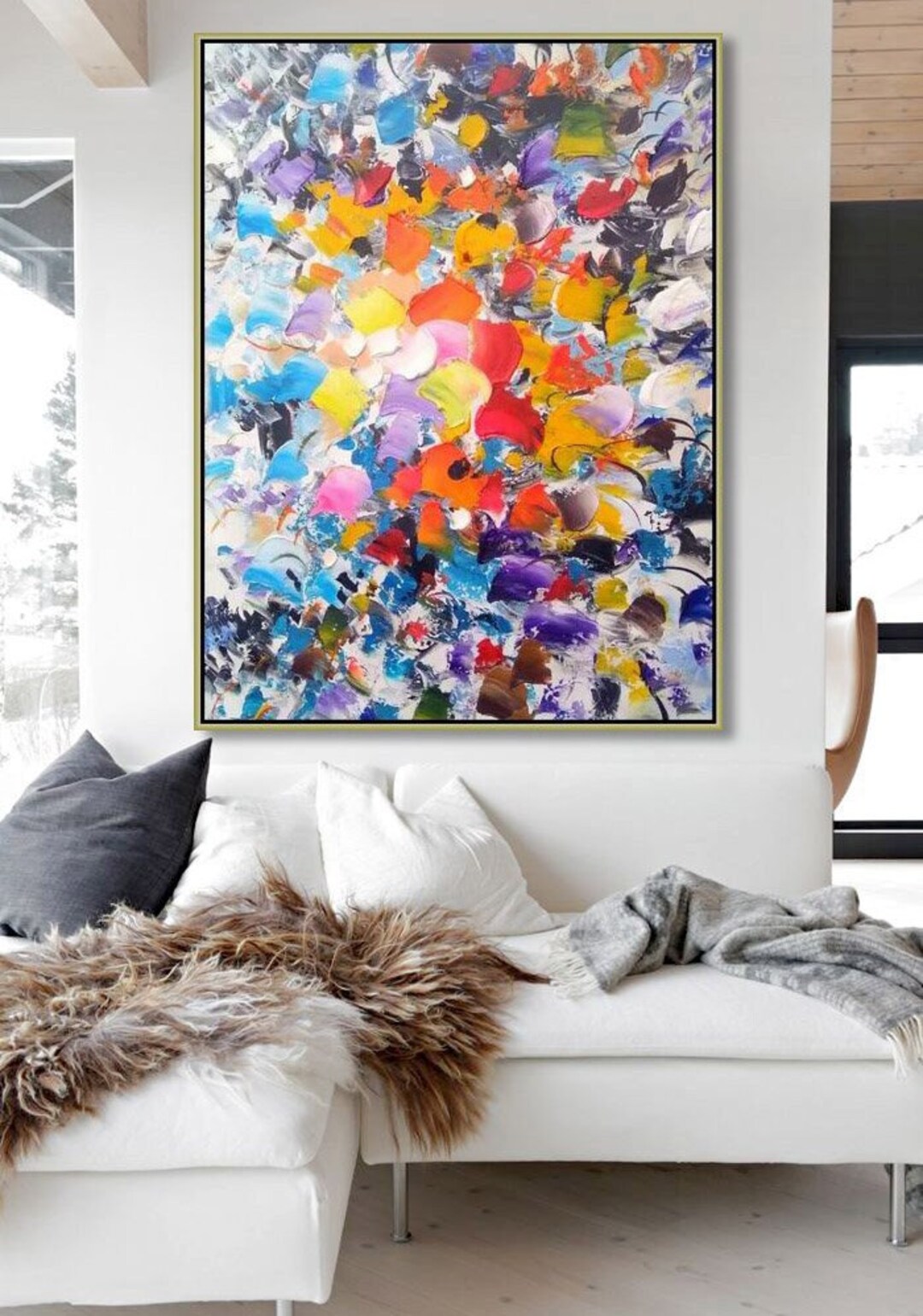 Original Hand Painted Canvas Art Painting, Abstract Painting, Large ...