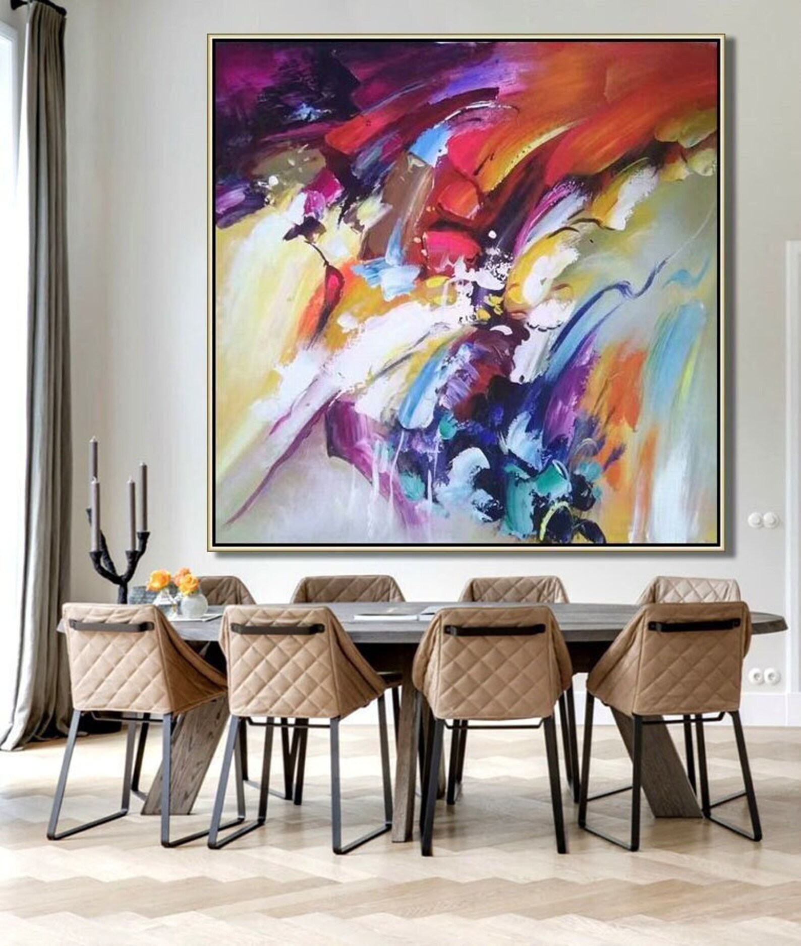 Abstract Painting, Original Oil Painting, Hand Painted Canvas Art, Wall ...