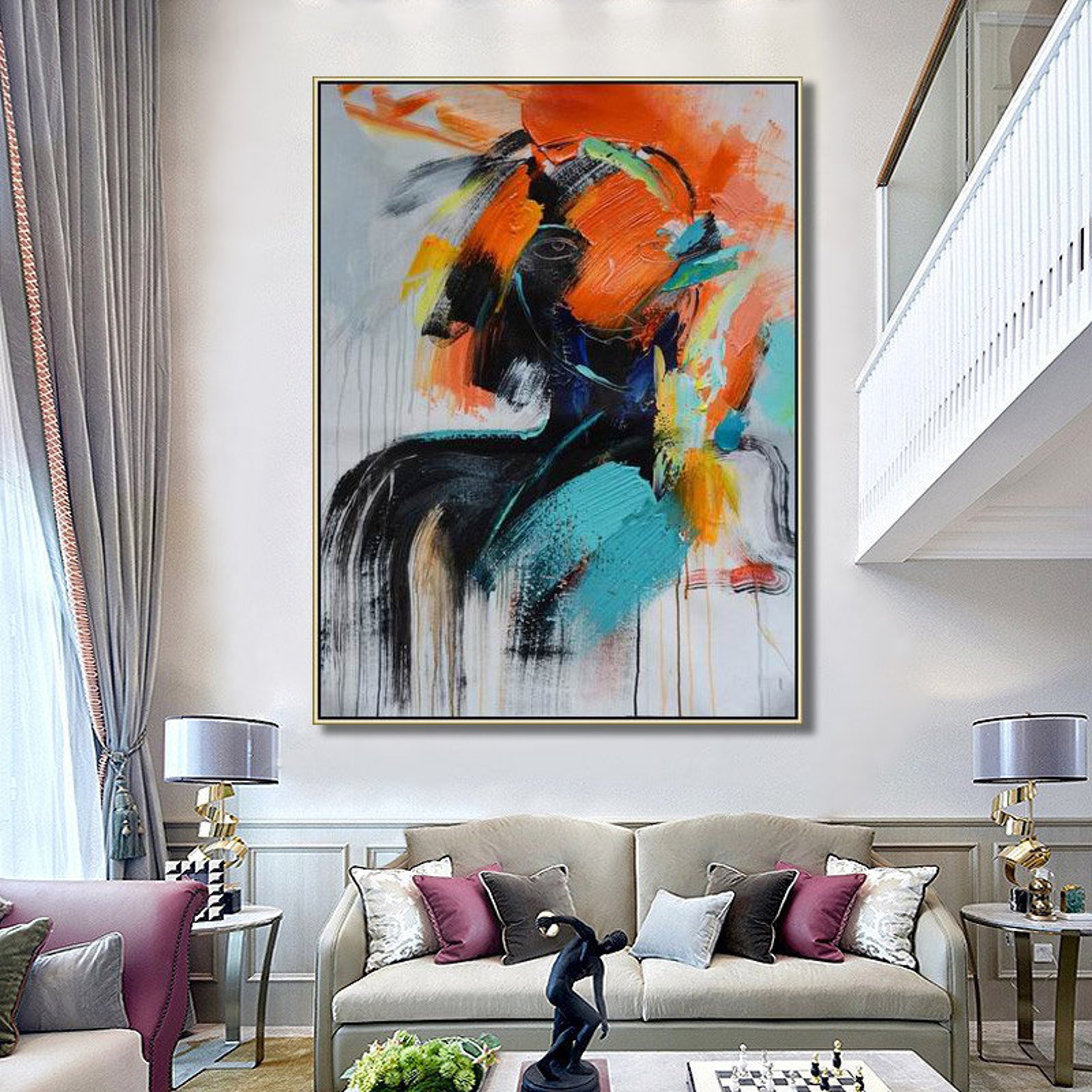 Large Abstract Painting, Original Abstract Painting, Hand Painted ...
