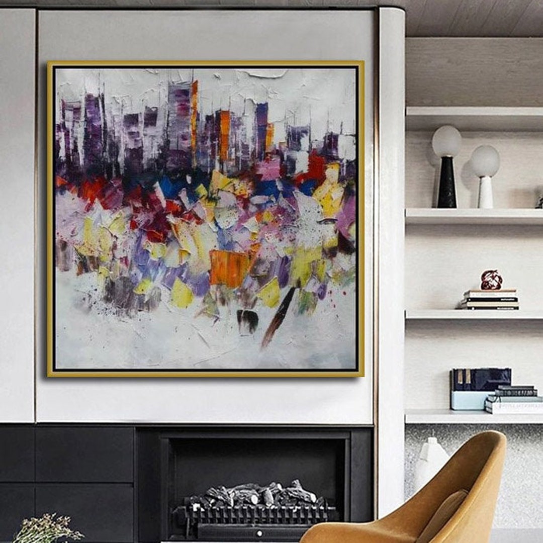 Abstract Painting, Original Oil Painting, Hand Painted Canvas Art ...