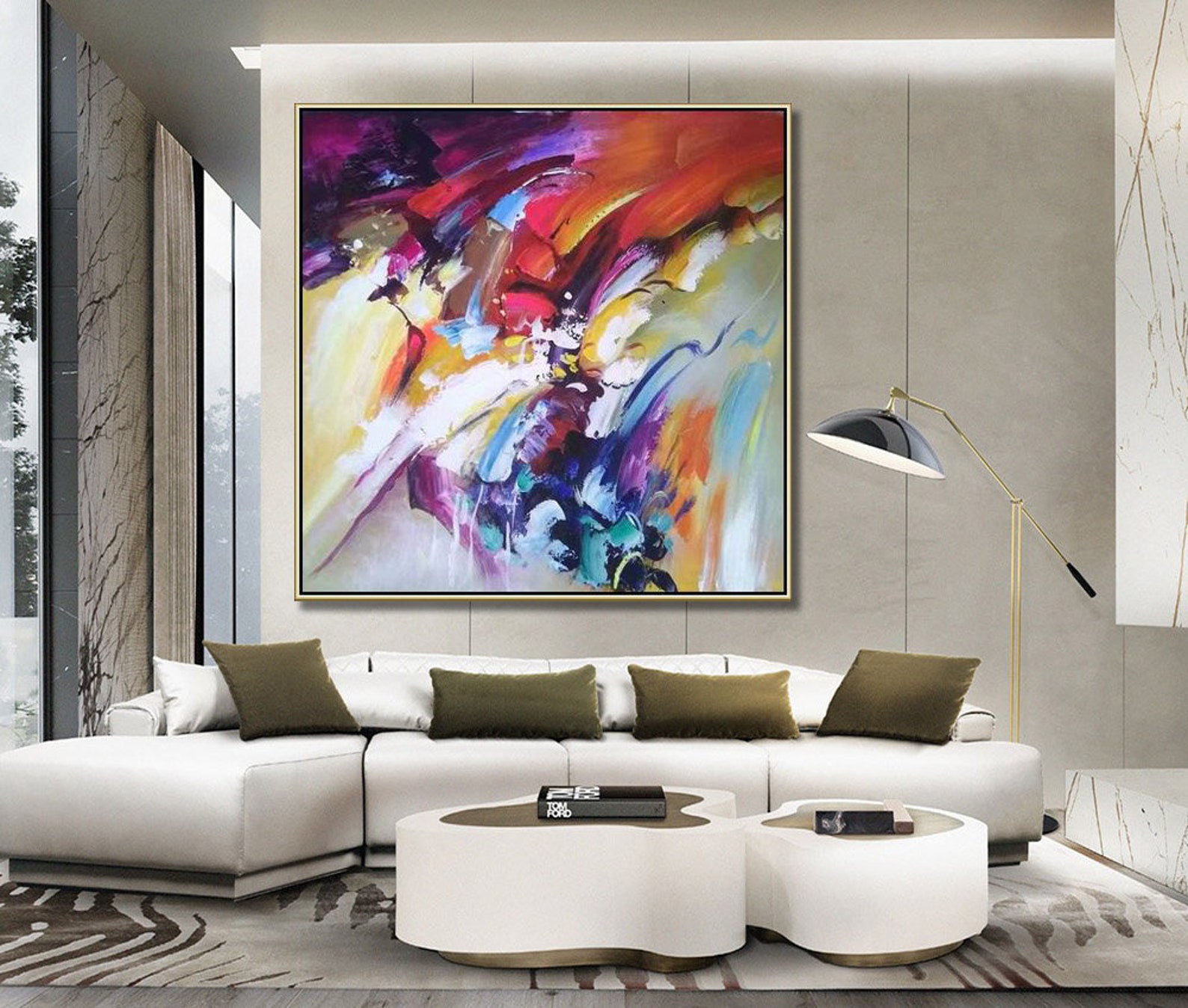Abstract Painting, Original Oil Painting, Hand Painted Canvas Art, Wall ...