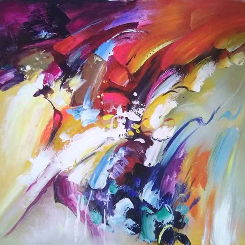 Abstract Painting Original Oil Painting Hand Painted Canvas - Etsy