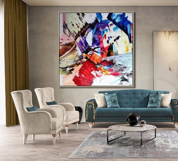 Extra Large Painting Original Large Abstract Painting Hand | Etsy