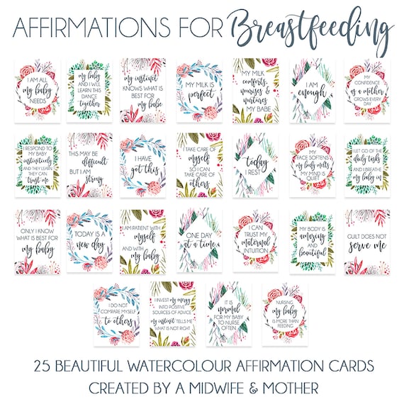 Affirmations For Breastfeeding Affirmations For New Moms | Etsy