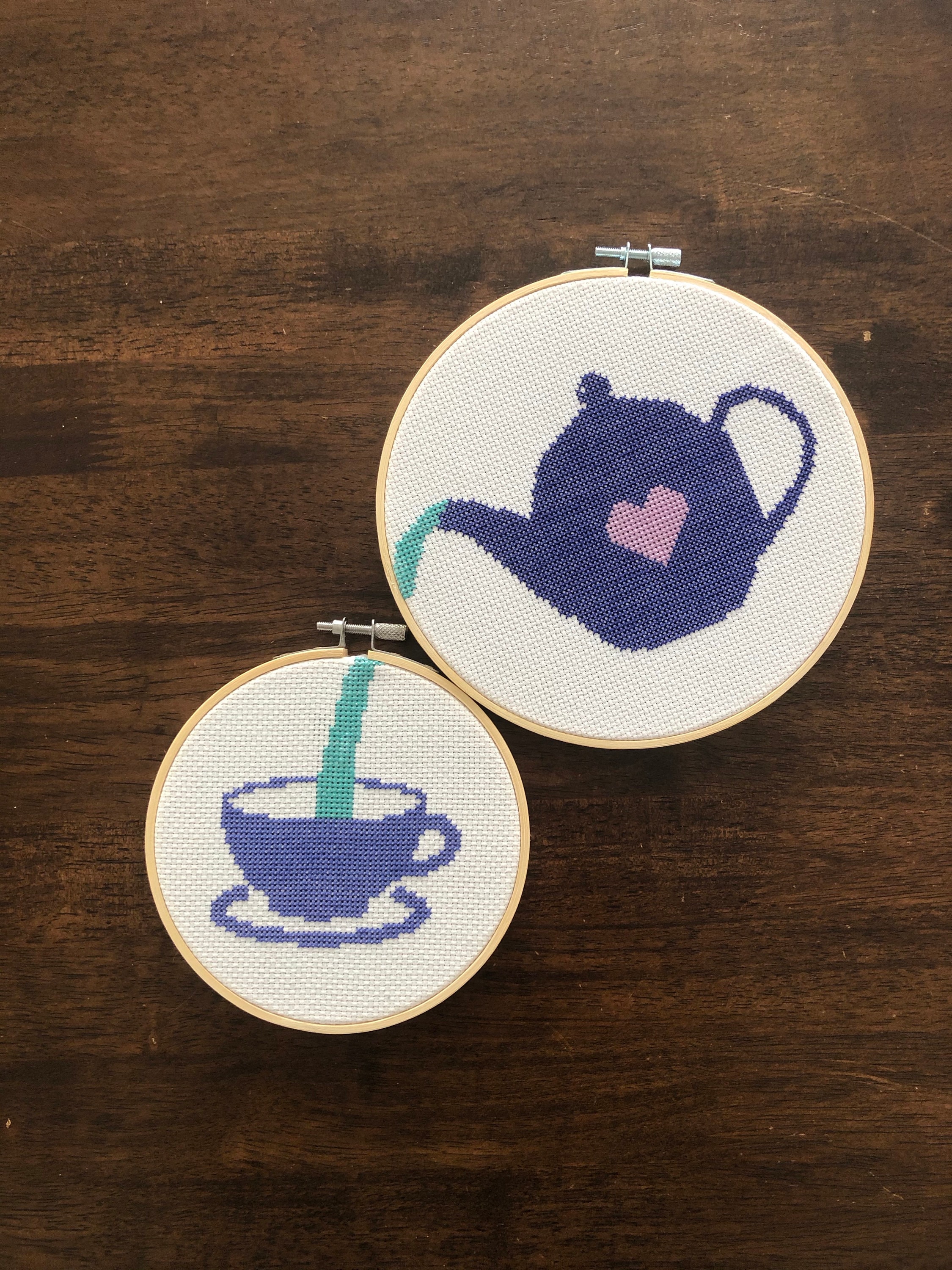 Tea Pot Pouring Into Tea Cup Cross Stitch Pattern - Etsy