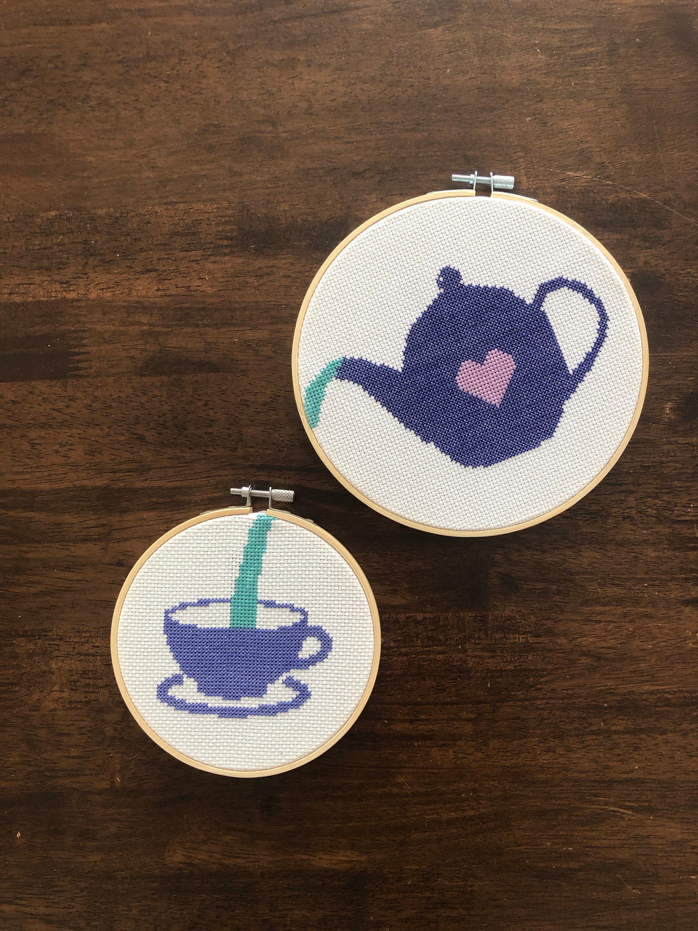 Tea Pot Pouring Into Tea Cup Cross Stitch Pattern - Etsy