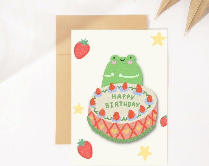 Handmade Cottage Core Birthday Card - Etsy