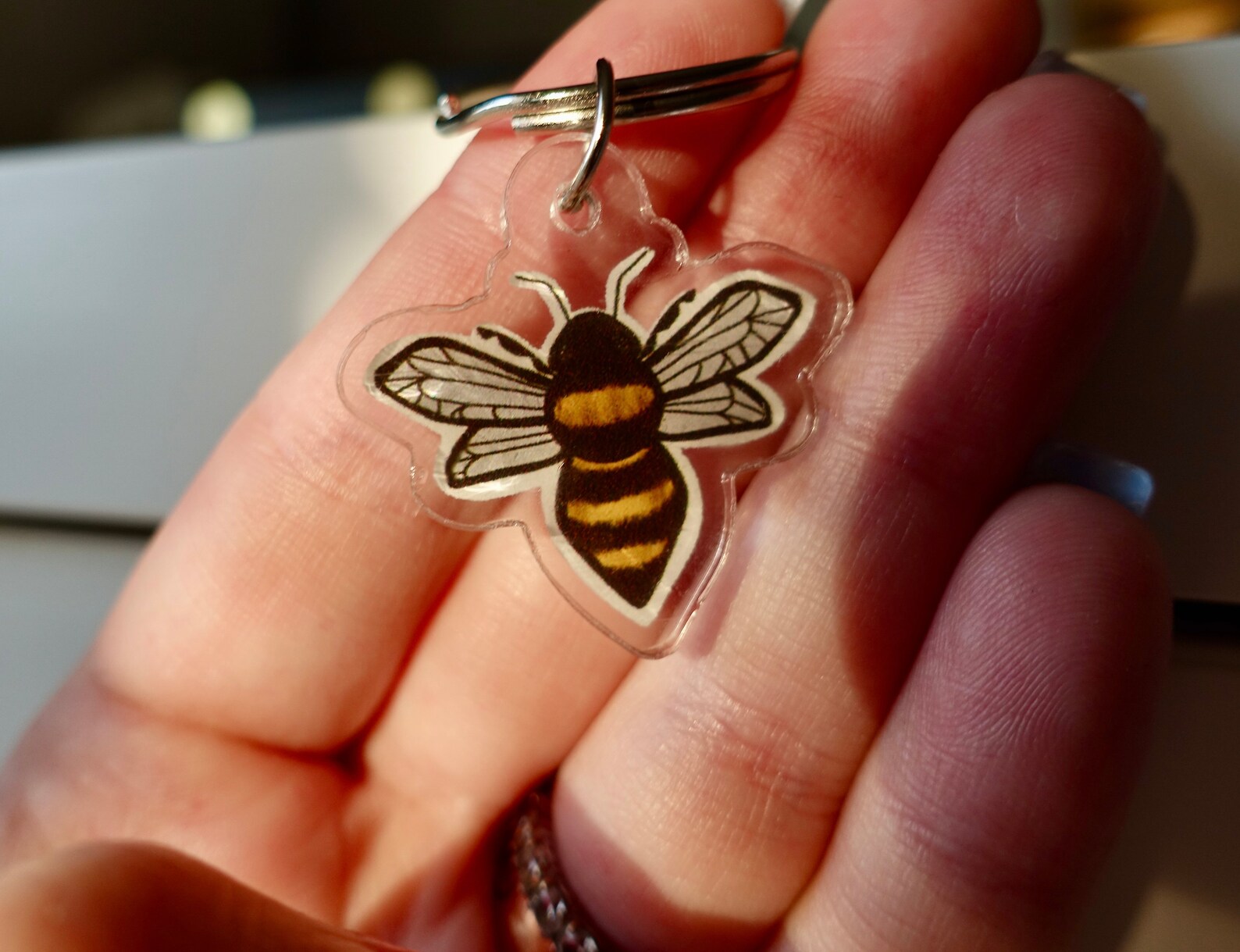 Bee Keychain - Etsy