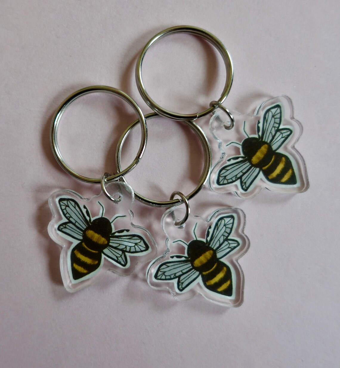 Bee Keychain - Etsy