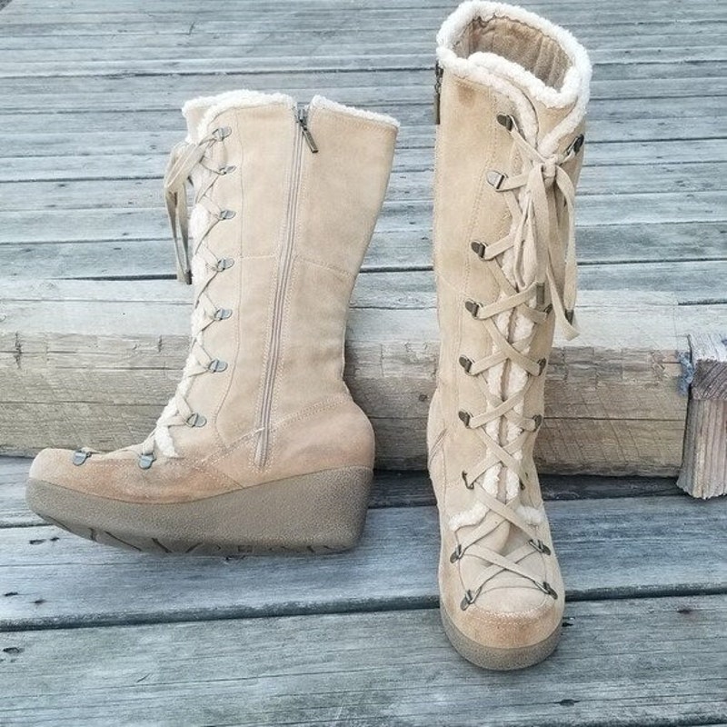 Y2k Fur Boots - Etsy