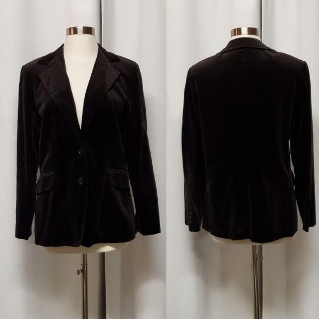 Vintage 80s Retro Black Velvet Punk Goth Emo Alt Rocker Steampunk Power ...