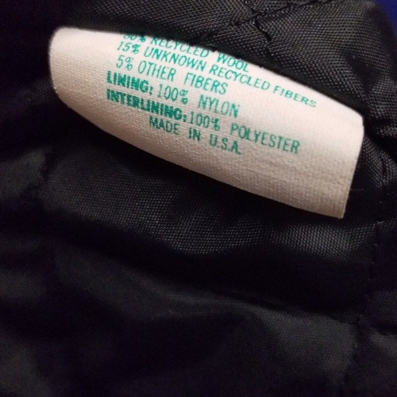 Vintage 80s Letterman Varsity Jacket 50 Metals Wool Blue White Striped ...