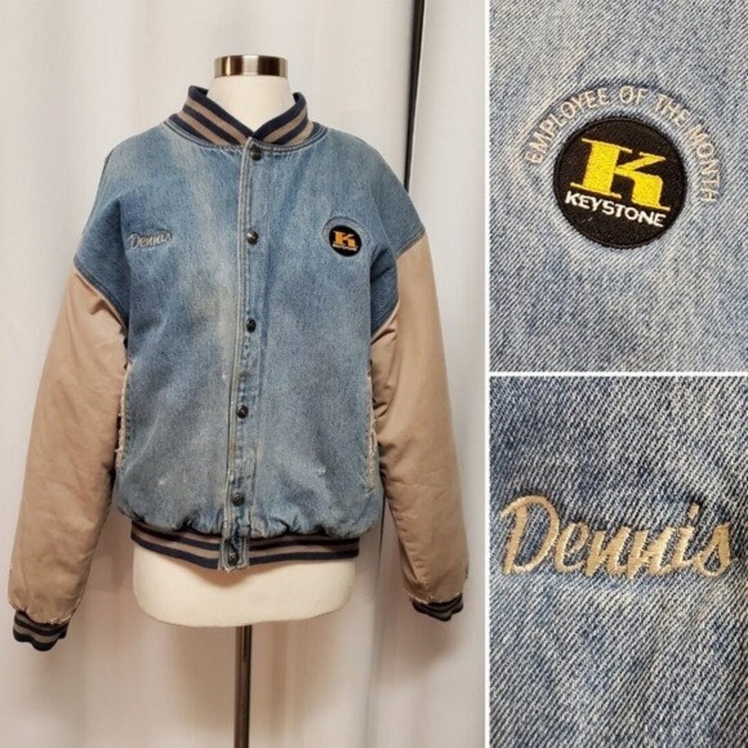 Vintage Dennis Keystone Employee of the Month Varsity Bomber Jacket 2 ...