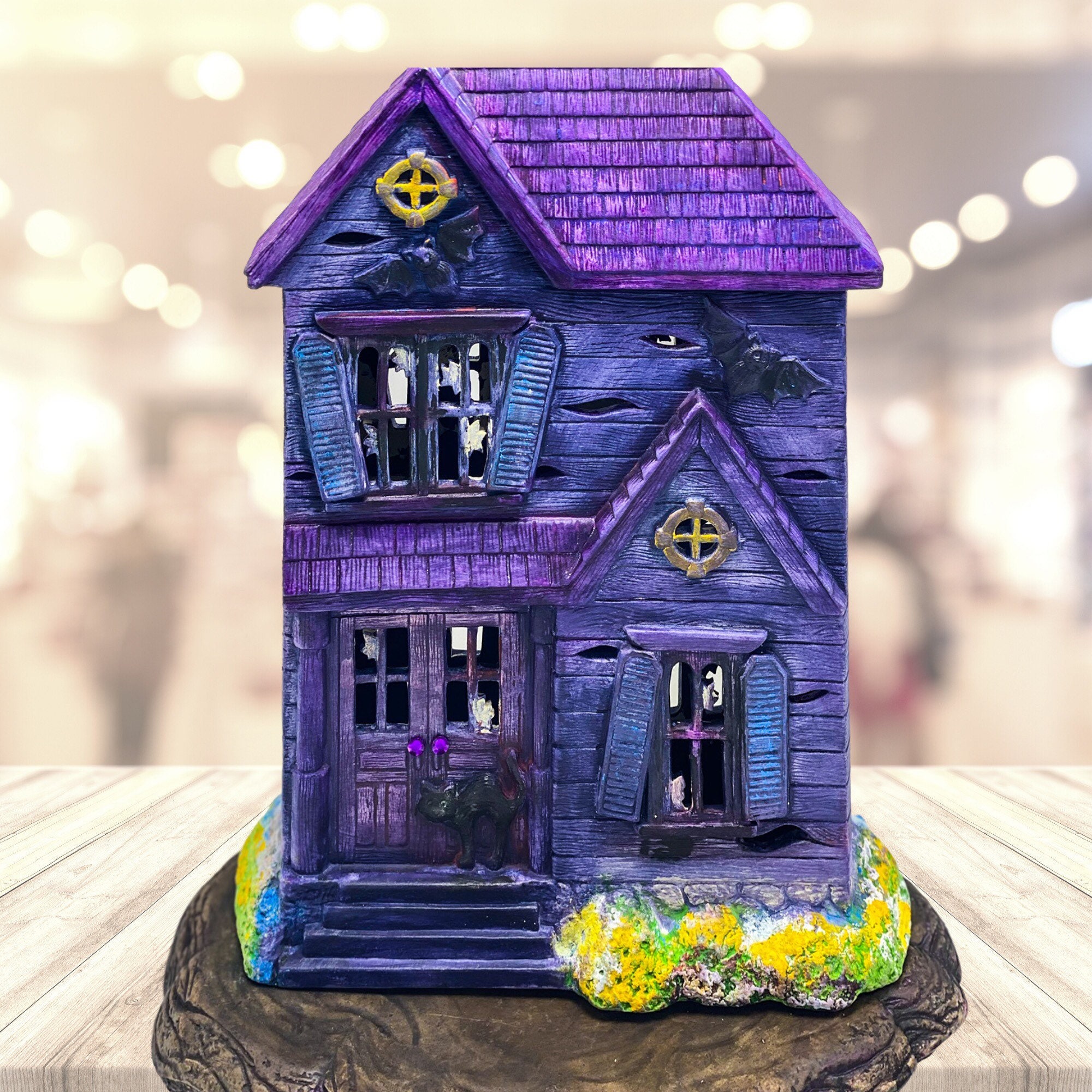 Light up haunted house | Etsy