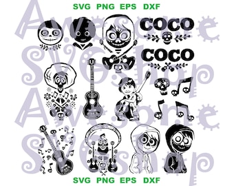 Coco guitar svg | Etsy