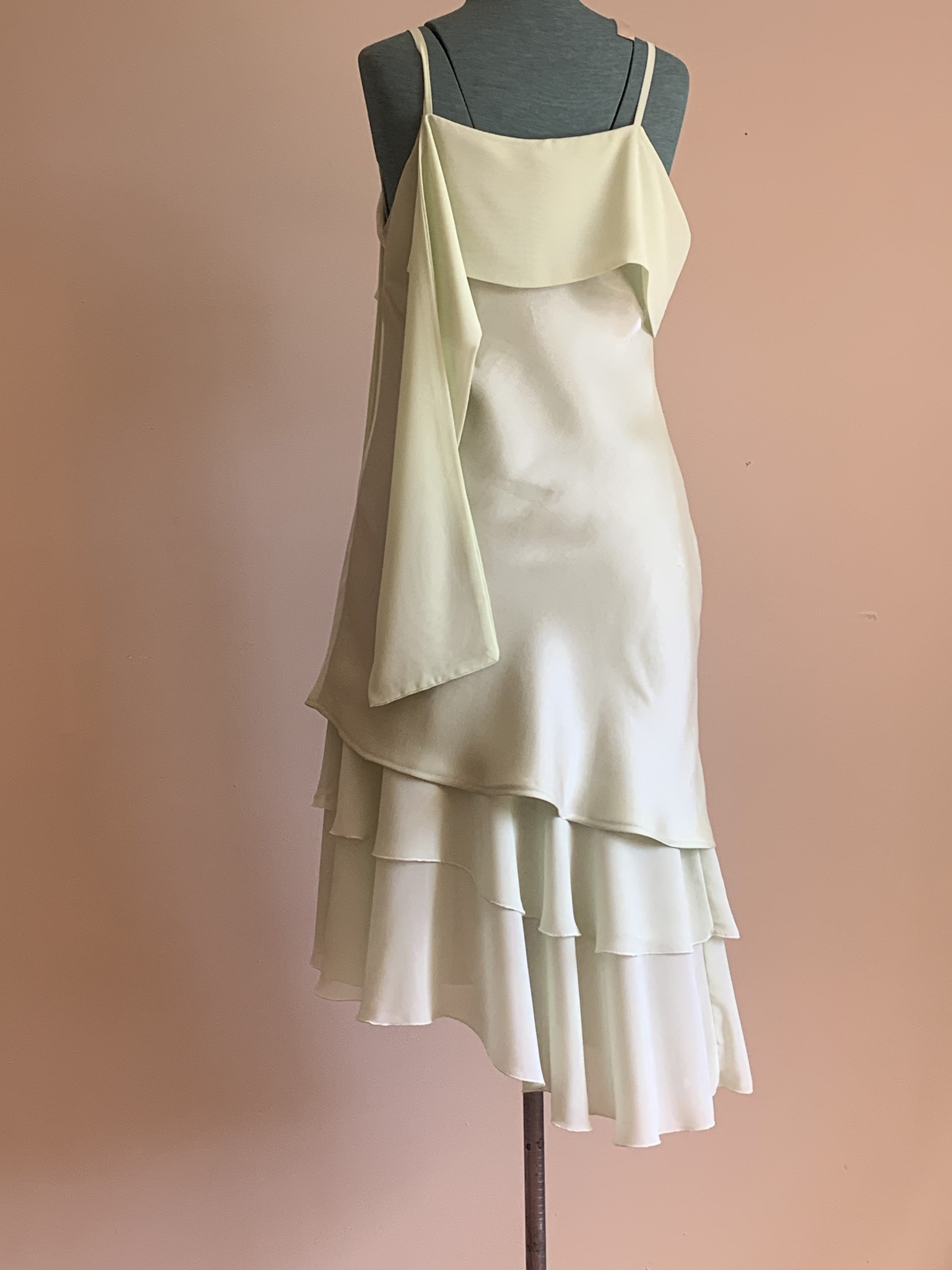 70s Beautiful Soft Green Flapper Dress/summer Garden Party Dress ...