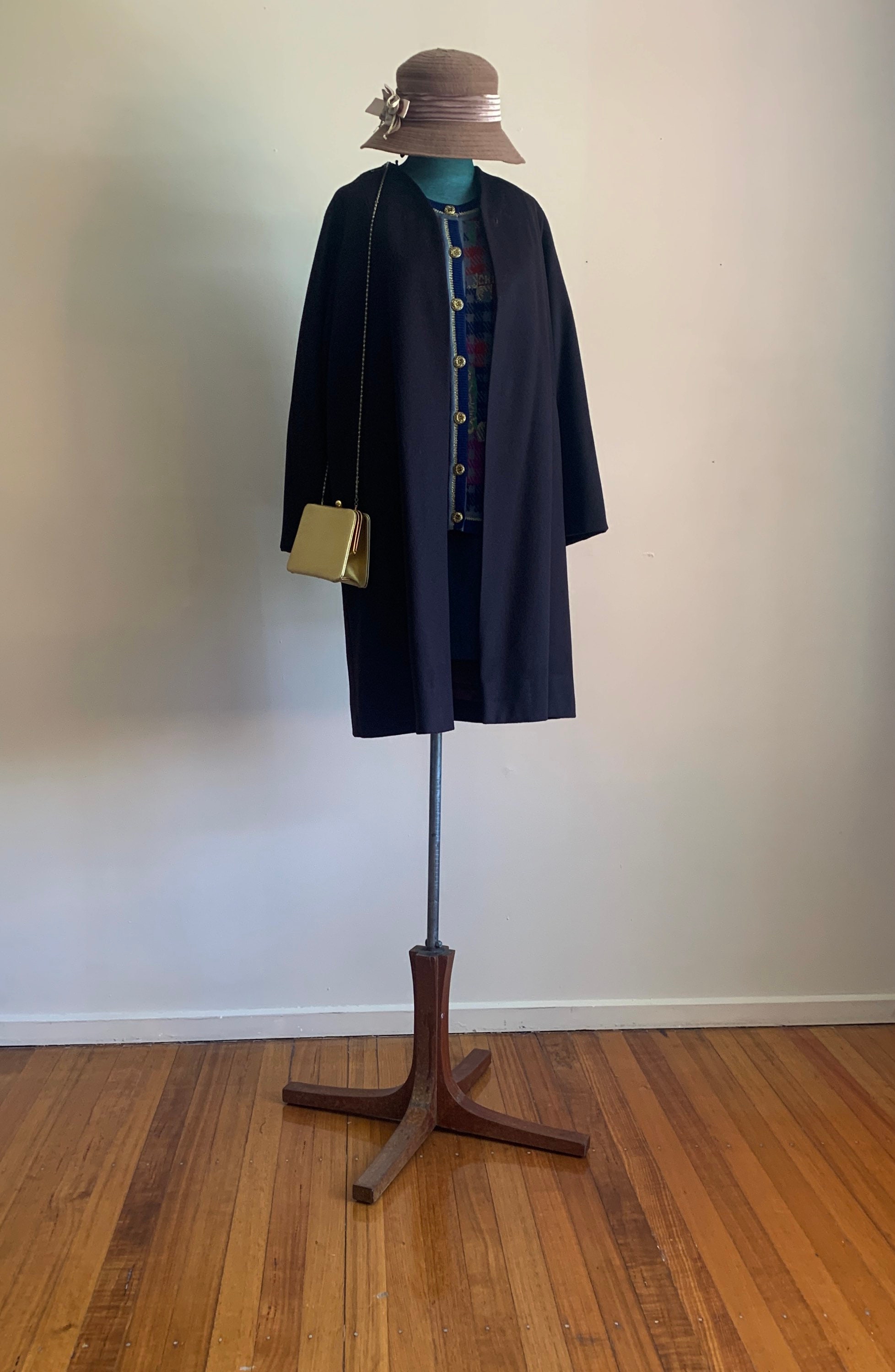 Rare Find 50s 60s Pure Wool Swagger Coat Long Jacket in Brown/full ...