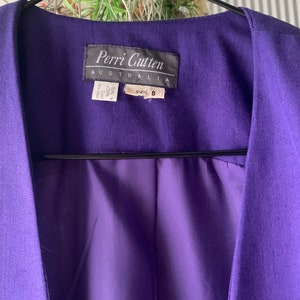 80s 90s Top-quality Perri Cutten Longline Blazer Jacket Coat in Elegant ...