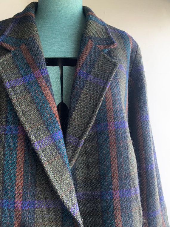 80s Pure Wool Bomber Jacket in Tartan Check Made in J… - Gem