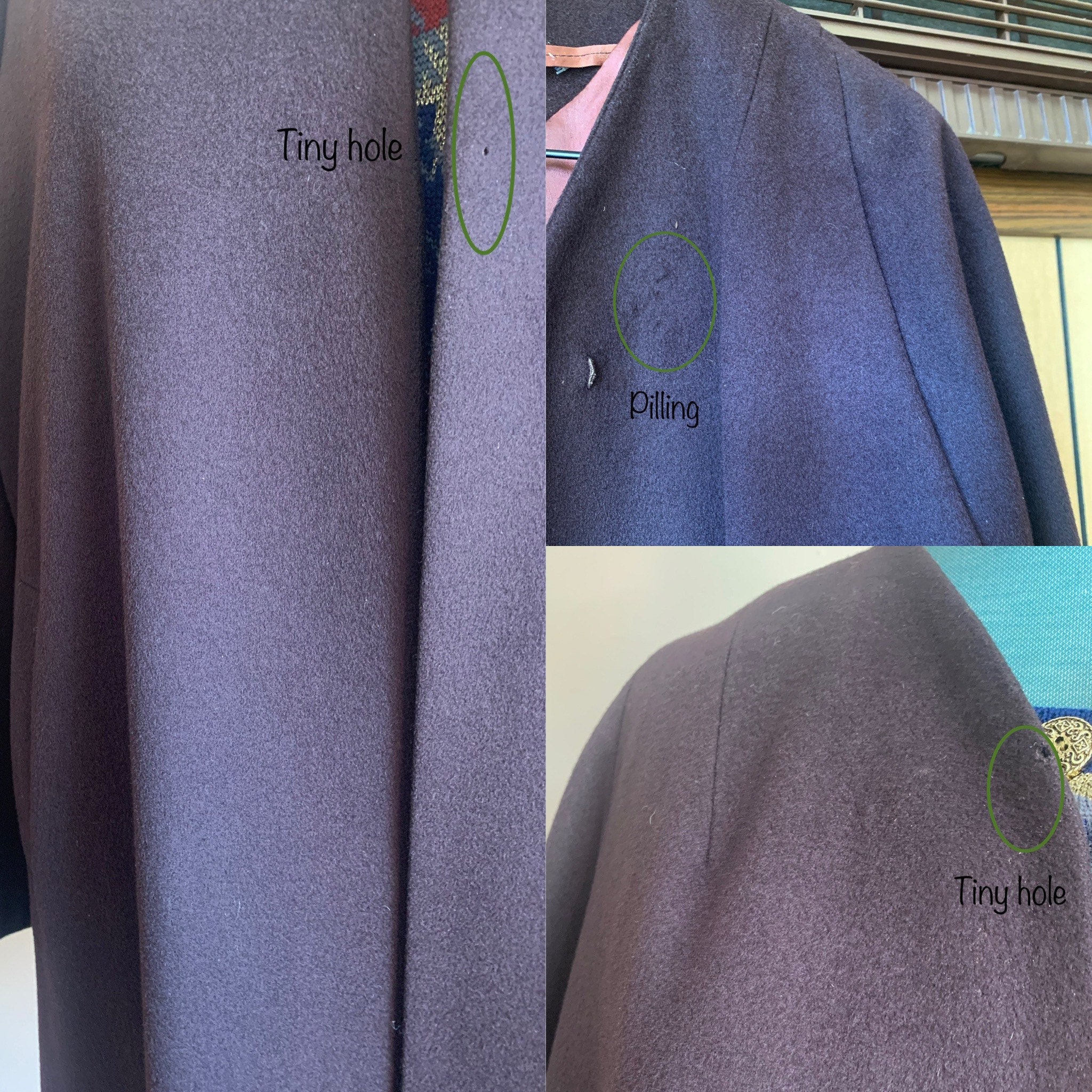 Rare Find 50s 60s Pure Wool Swagger Coat Long Jacket in Brown/full ...