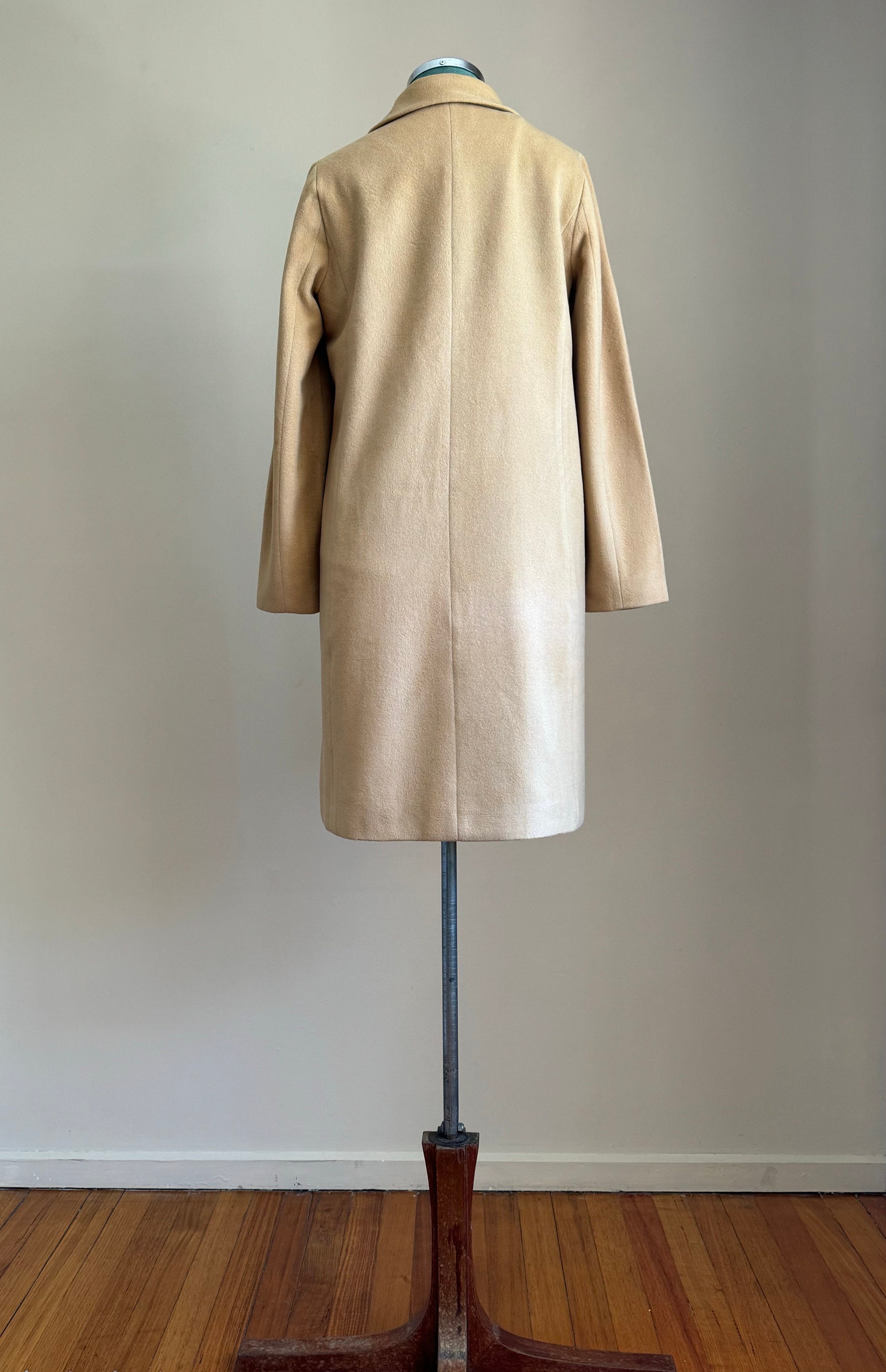90s Rich Wool Simple Neat Midi Overcoat in Camel Made in Korea/autumn ...