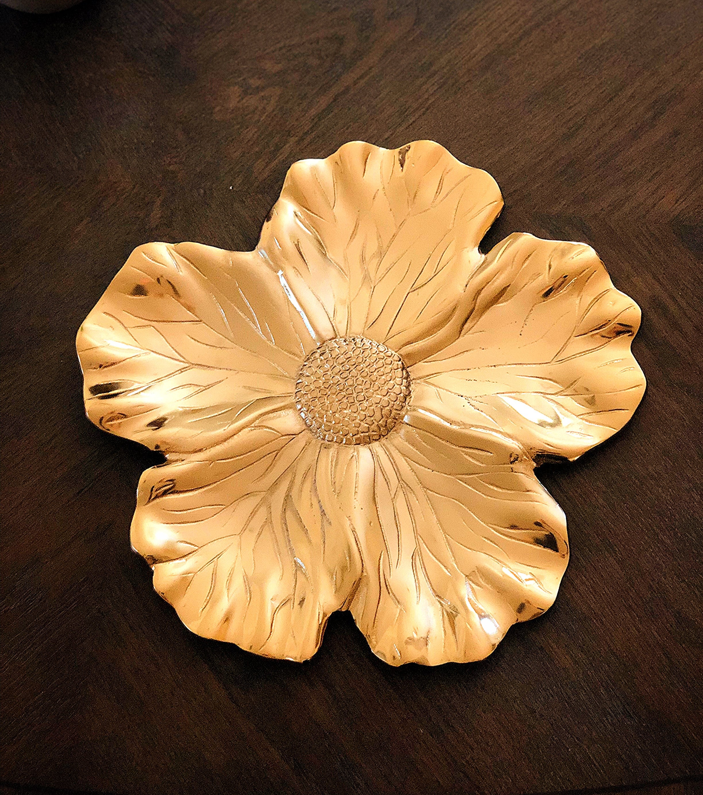 Gold Flower Tray Handmade Plate - Etsy New Zealand