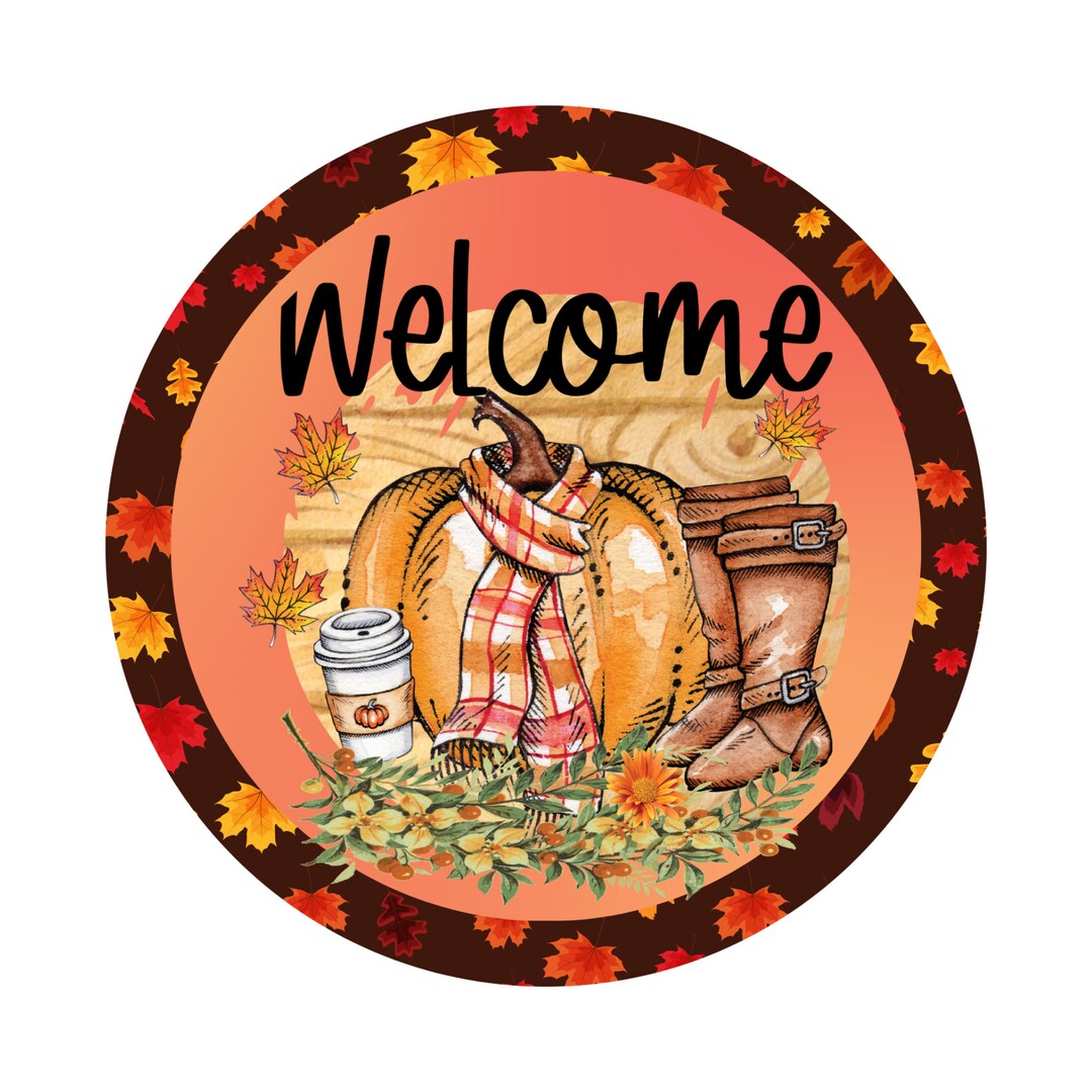 Fall and Halloween Metal Wreath Signs, Signs for Wreaths, Wreathmaker ...