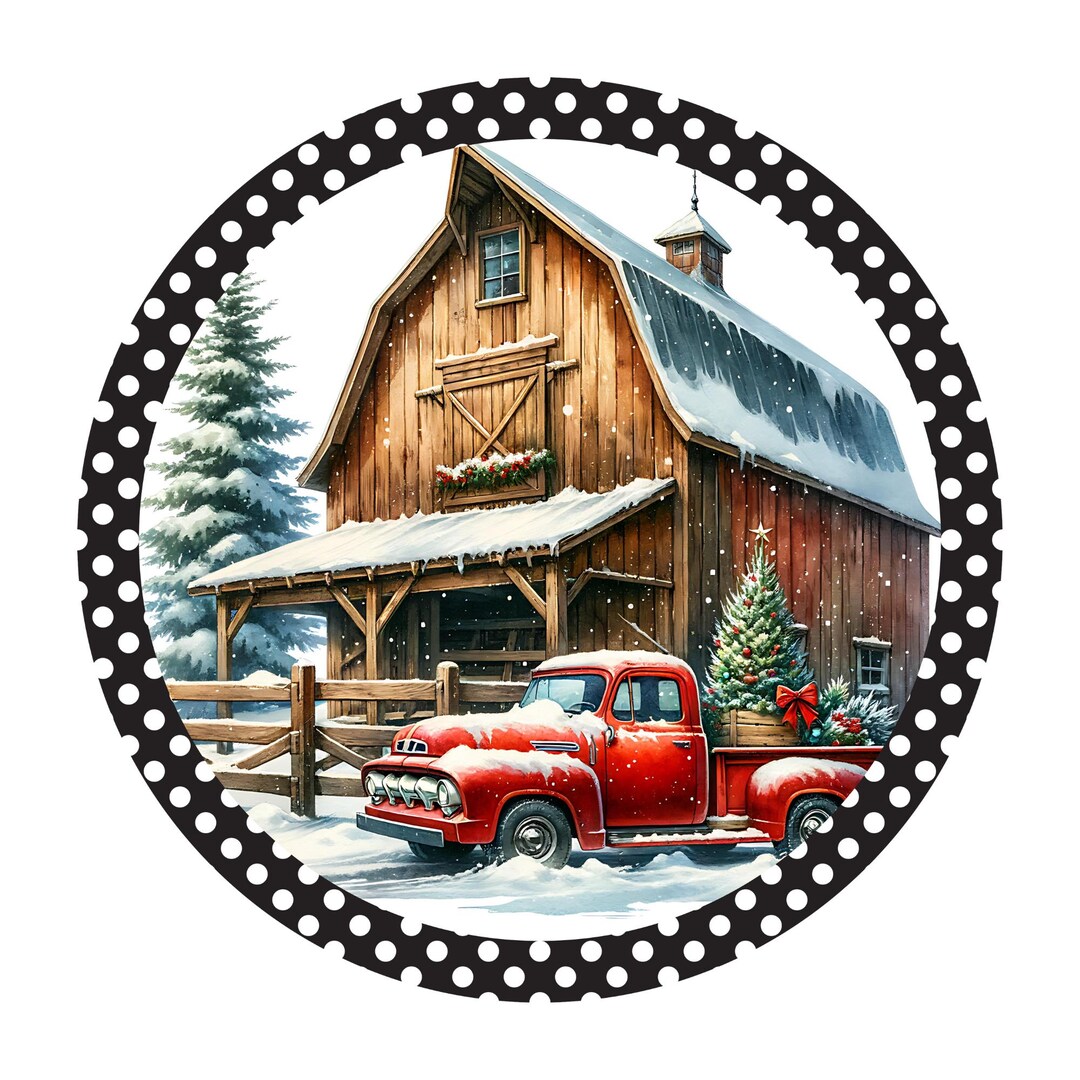 Christmas Farm Wreath Signs, Signs for a Christmas Wreath, Christmas ...