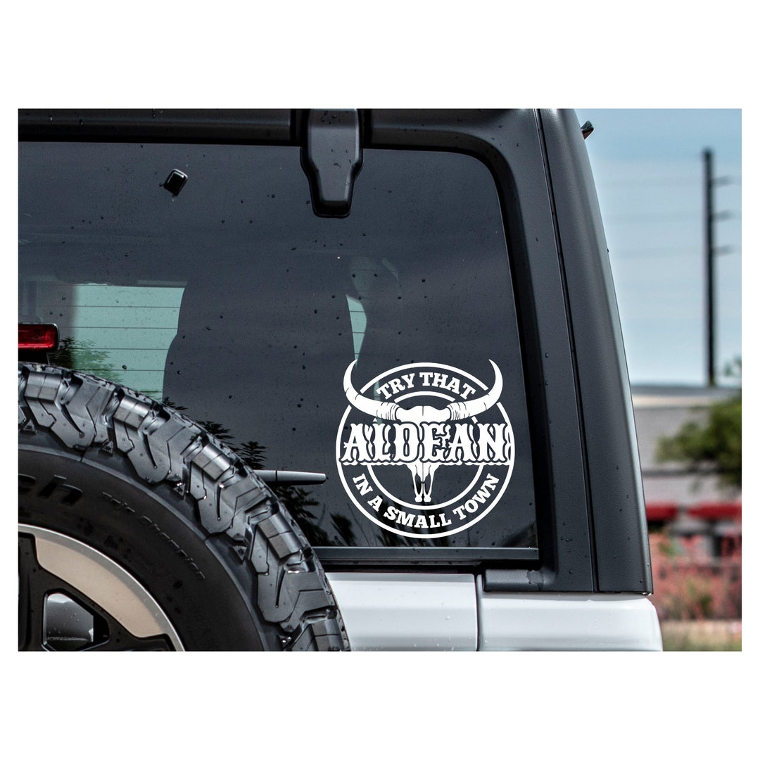 Try That in a Small Town American Flag Vinyl Decal, Aldean Decals, I ...