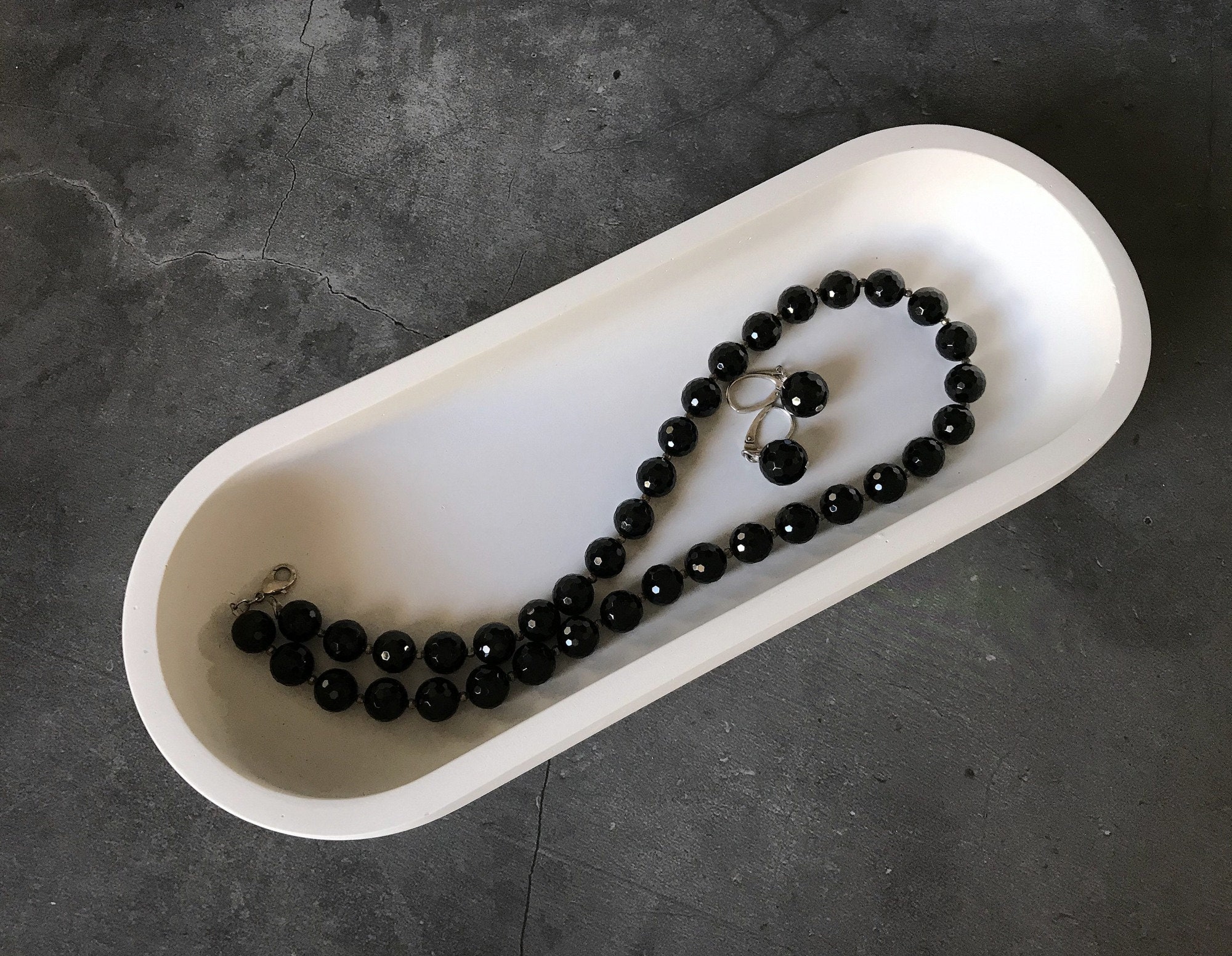 Decorative Tray. Long Oval Dish. Plaster Tray for Small - Etsy