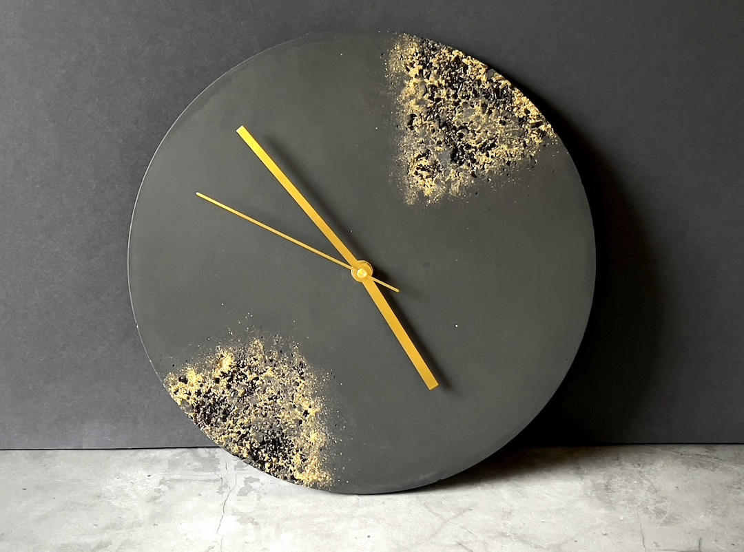Concrete Clock. Concrete Design Wall Clock. Handmade Concrete Clock ...