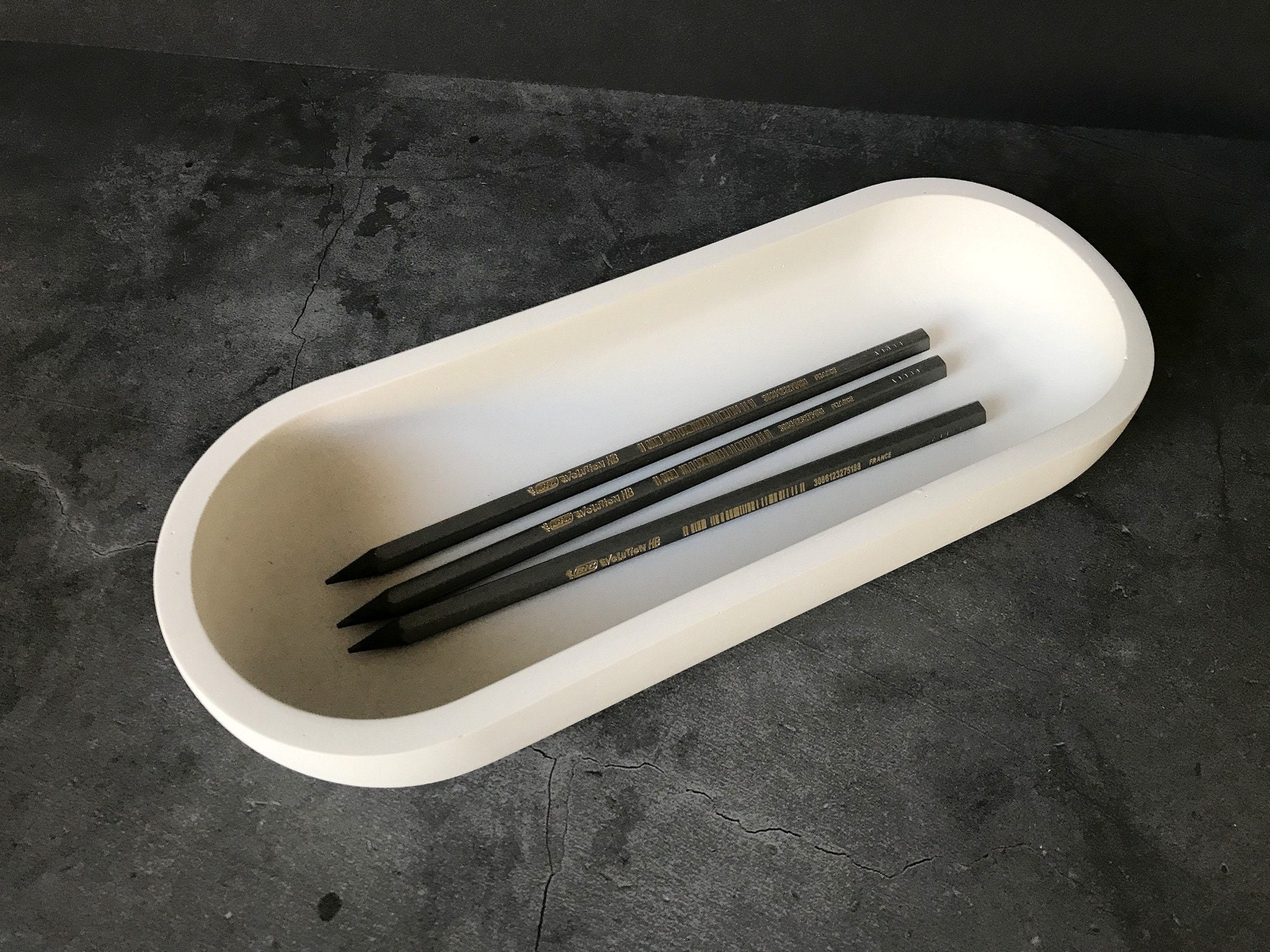 Decorative Tray. Long Oval Dish. Plaster Tray for Small - Etsy