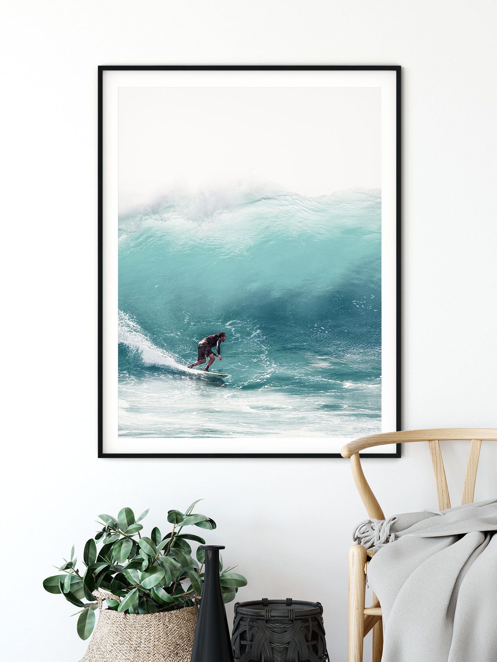 A Surfer on the Big Wave Color Surfing Photography. Printable | Etsy