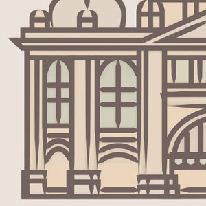 Illustration Poster of Flinders Street Station, Melbourne Australia ...