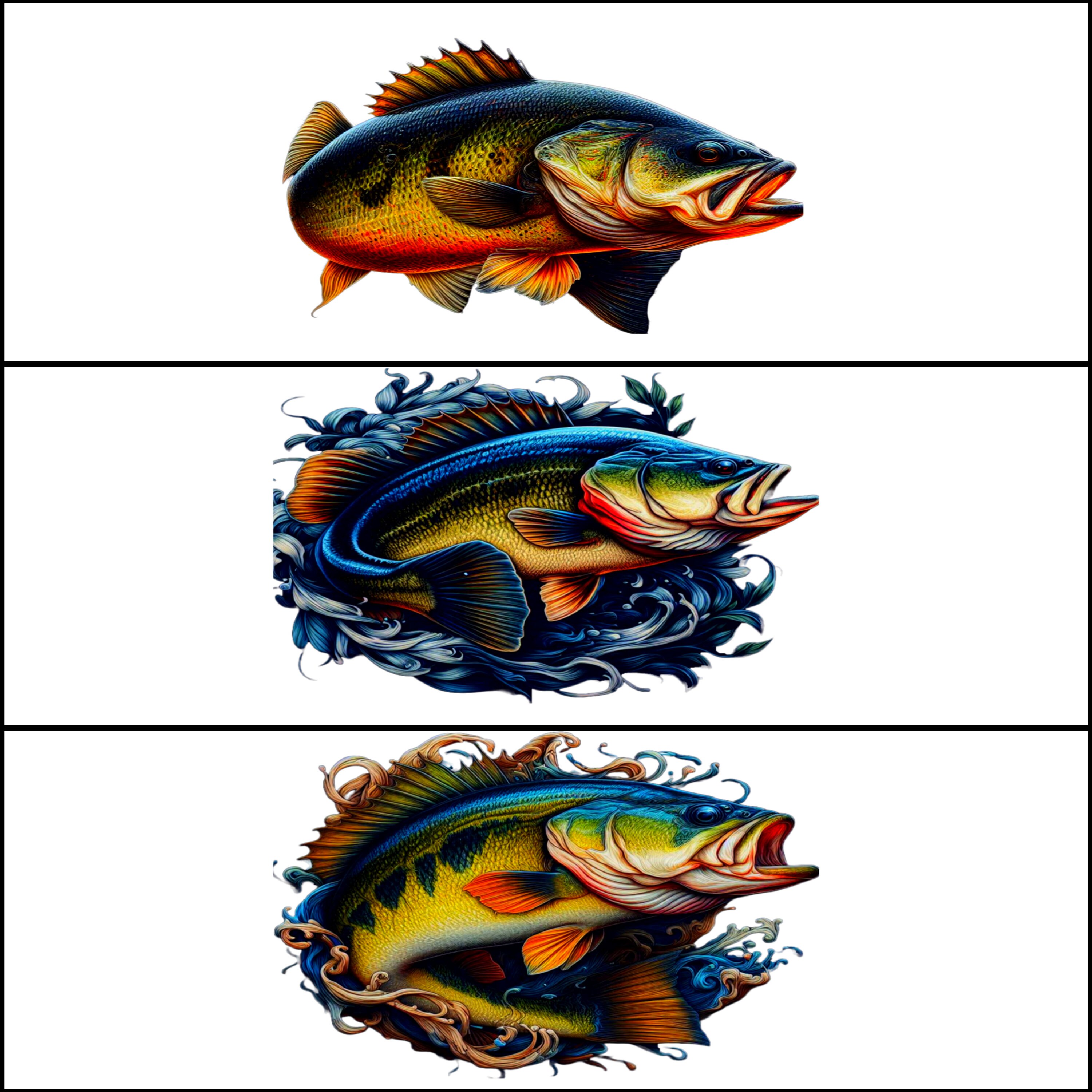 Bass Fish PNG Graphics Bundle Commercial License Instant - Etsy