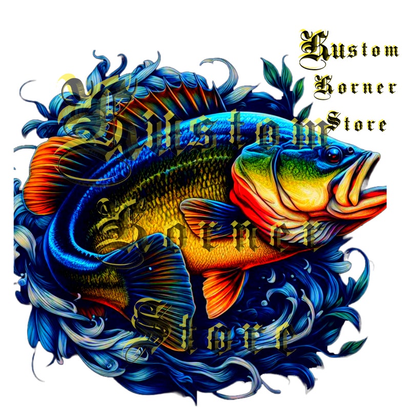 Bass Fish PNG Graphics Bundle Commercial License Instant Download Fish ...