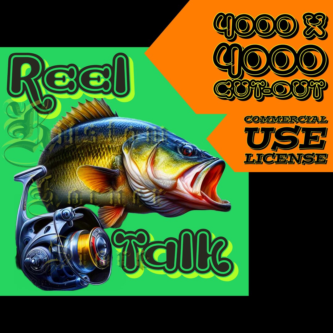 Bass Fish .png Funny Fishing Pun Reel Talk design for Bass Anglers and ...