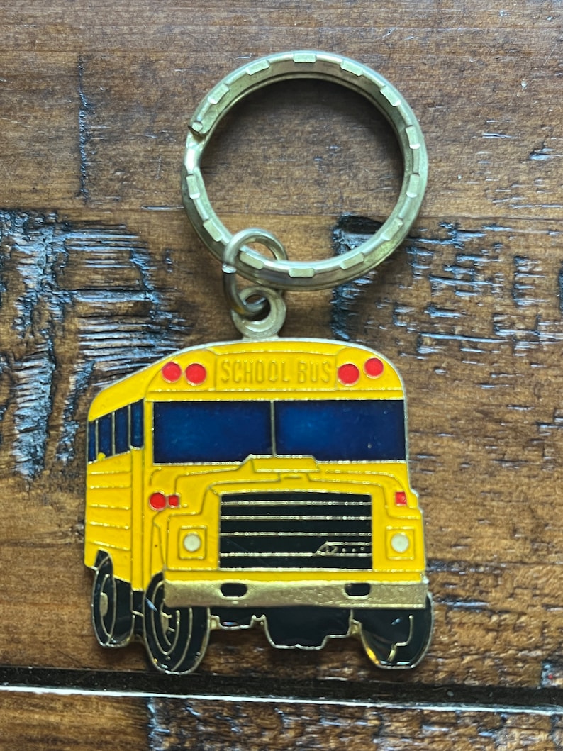 Vintage School Bus Keychain - Etsy