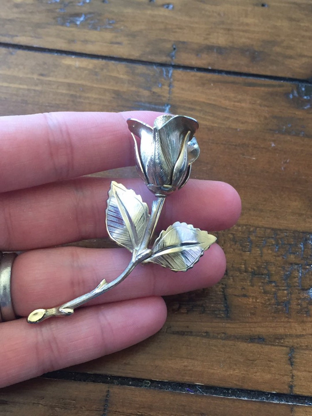 Gold Tone Giovanni Rose Brooch Pin - Etsy