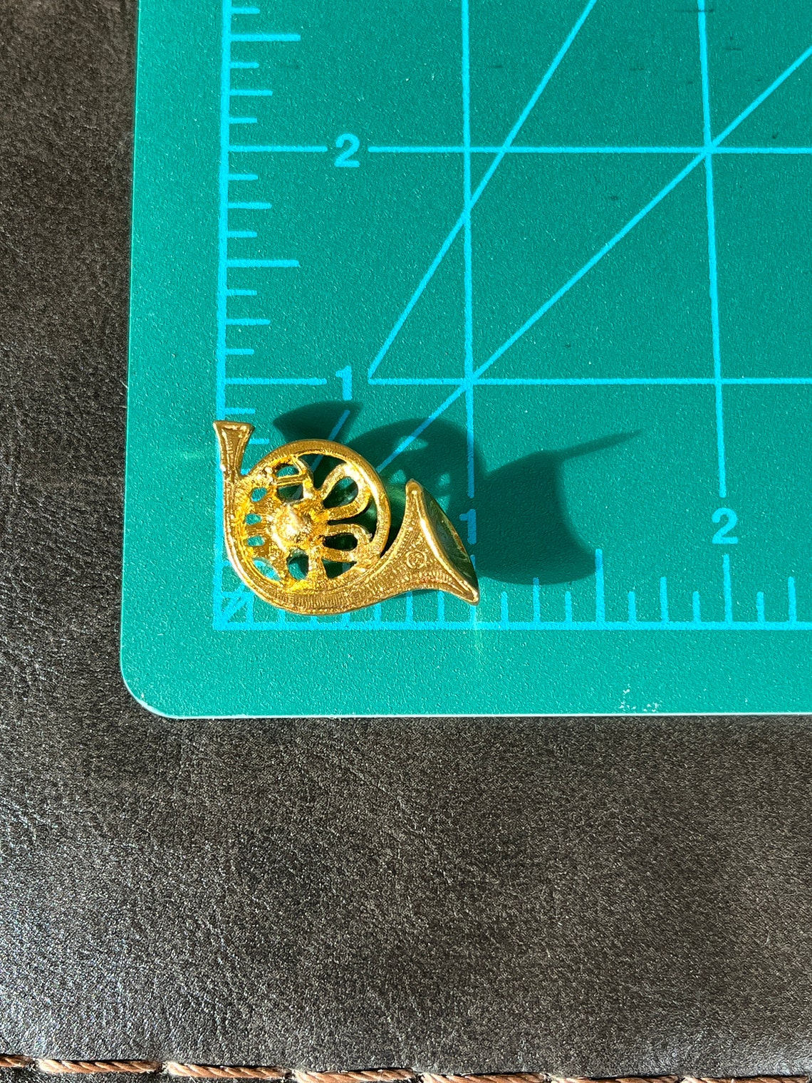 Gold Tone French Horn Pin - Etsy