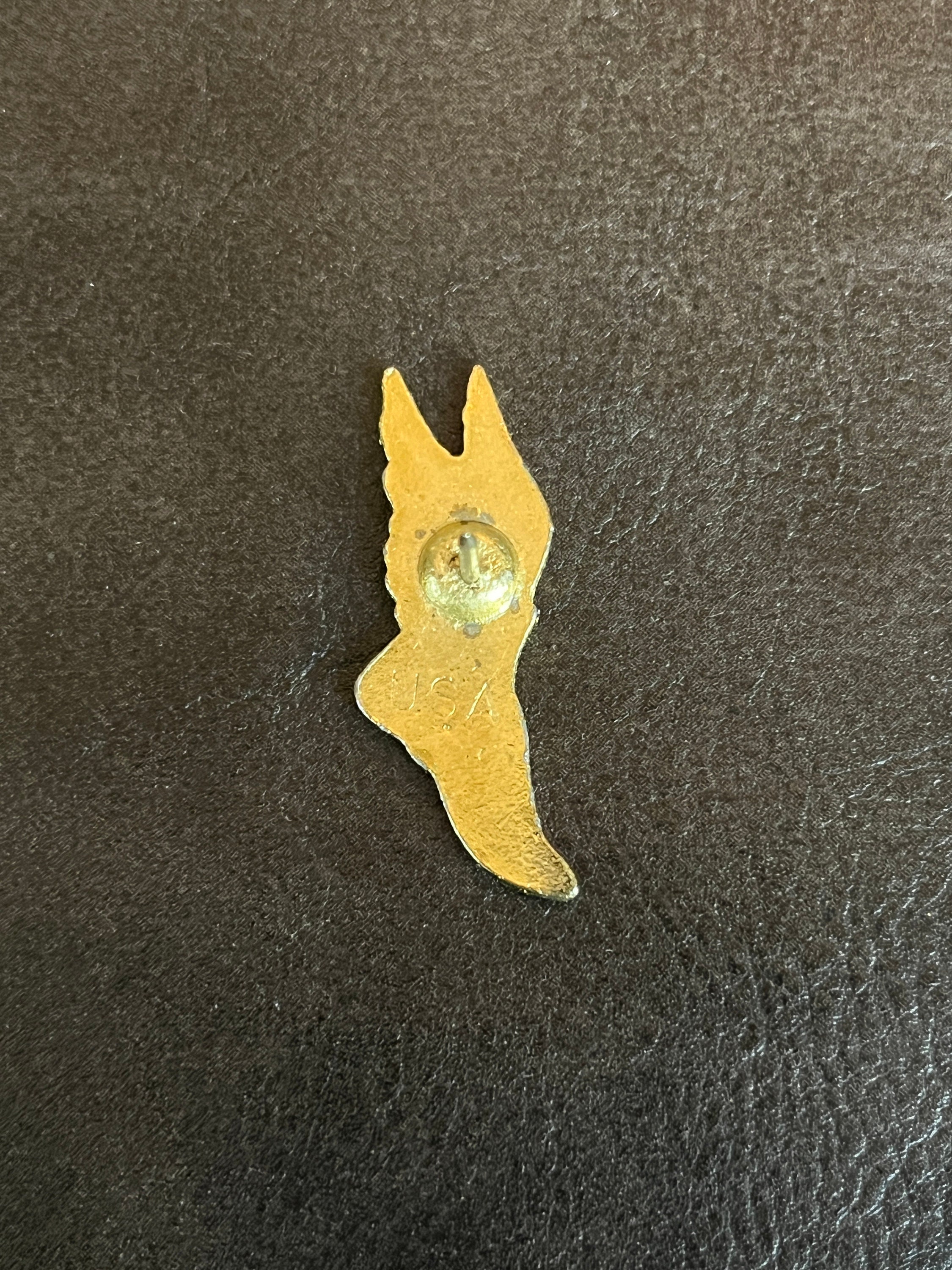 Winged Foot track Foot Varsity Letter Pin - Etsy
