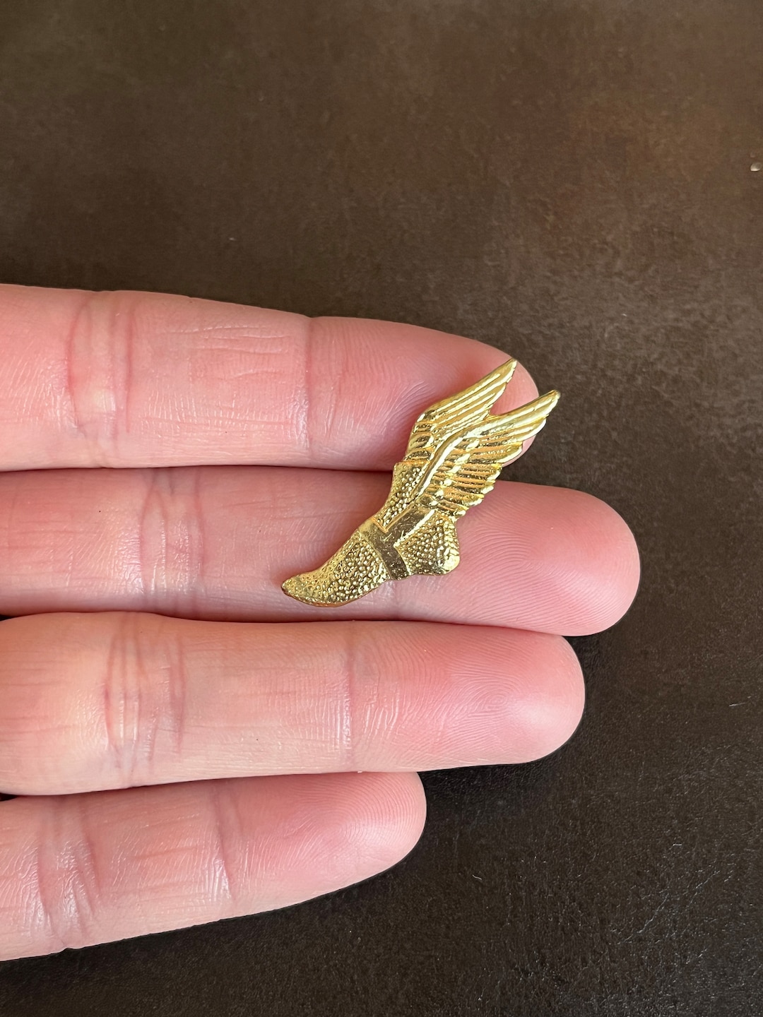 Winged Foot track Foot Varsity Letter Pin - Etsy