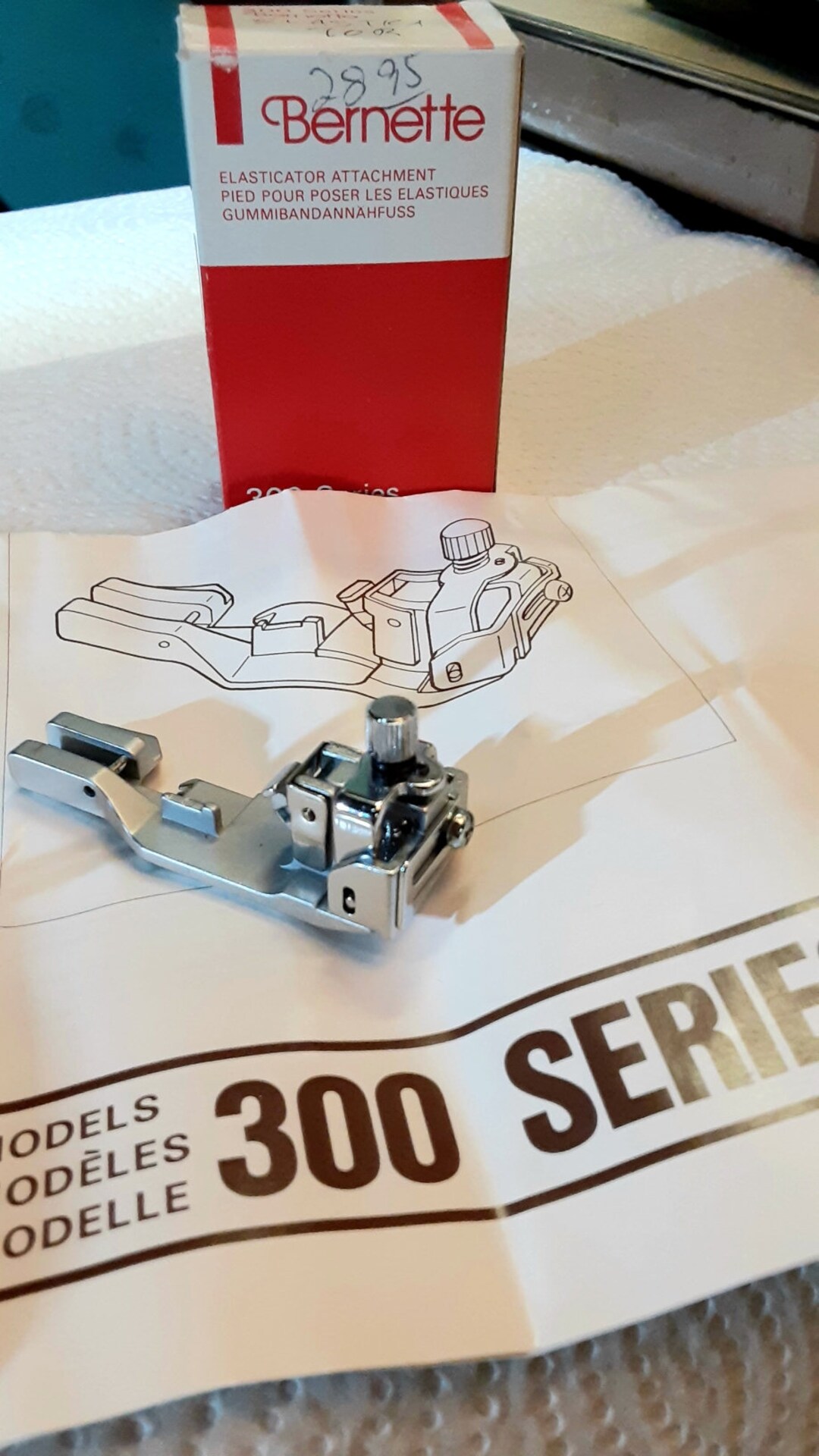 Bernina Bernette 300 Series Sewing Machine Elasticator Attachment Foot ...