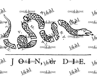 Join, or Die Flag SVG Digital Download Join, or Die Political Cartoon ...