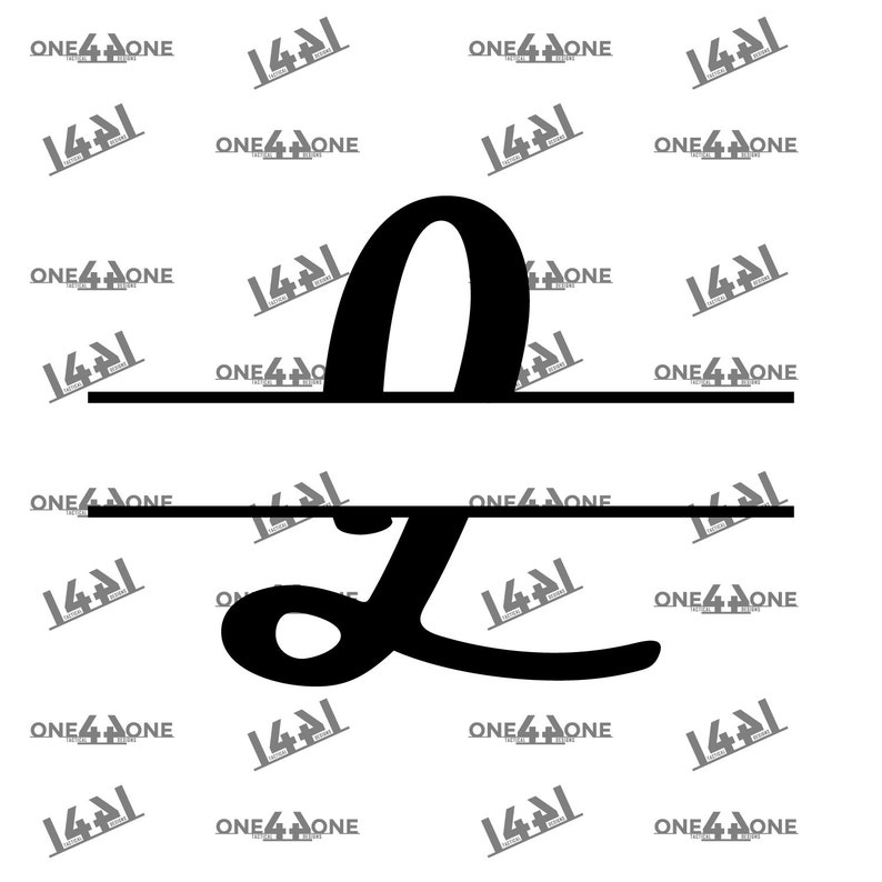 Split Letter Monogram Initial L SVG Eps Png Split Letter - Etsy