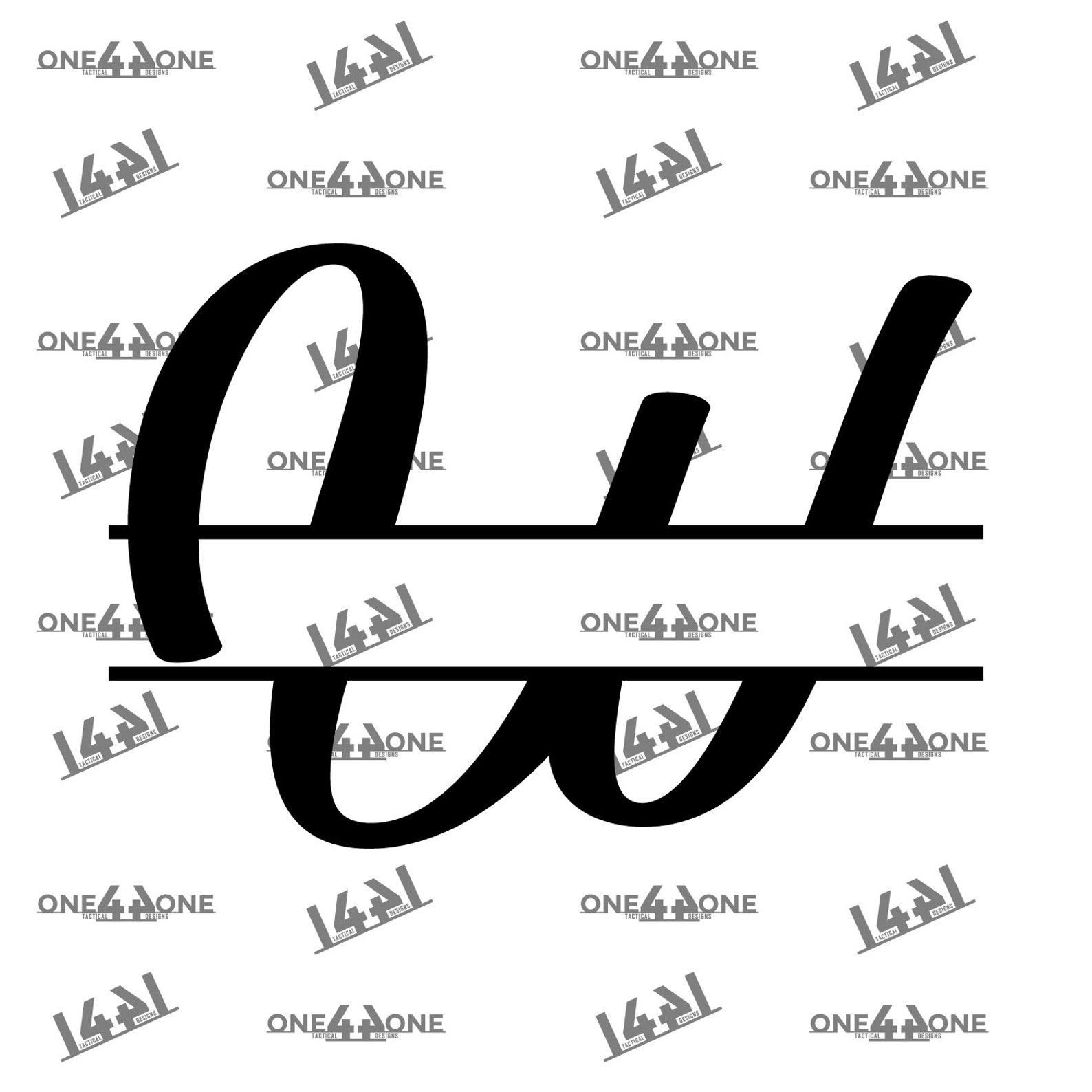 Split Letter Monogram Initial W SVG Eps Png Split Letter | Etsy